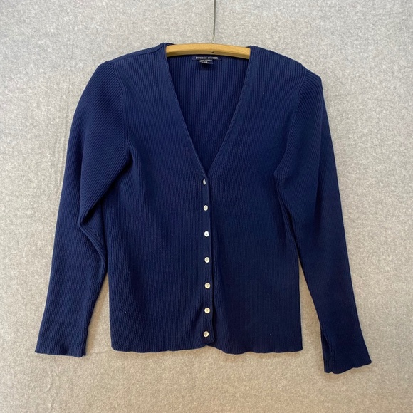 Boston Proper | Sweaters | Vintage Boston Proper Size M Navy Blue V ...